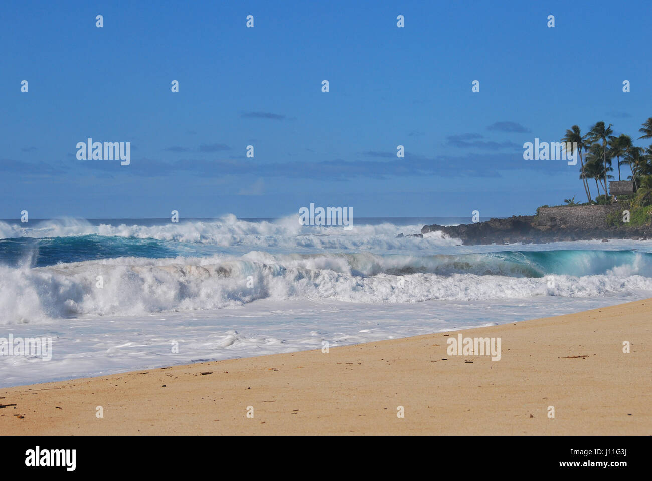 Waimea Bay Beach Park, Oahu, Hawaii Stockfotografie - Alamy