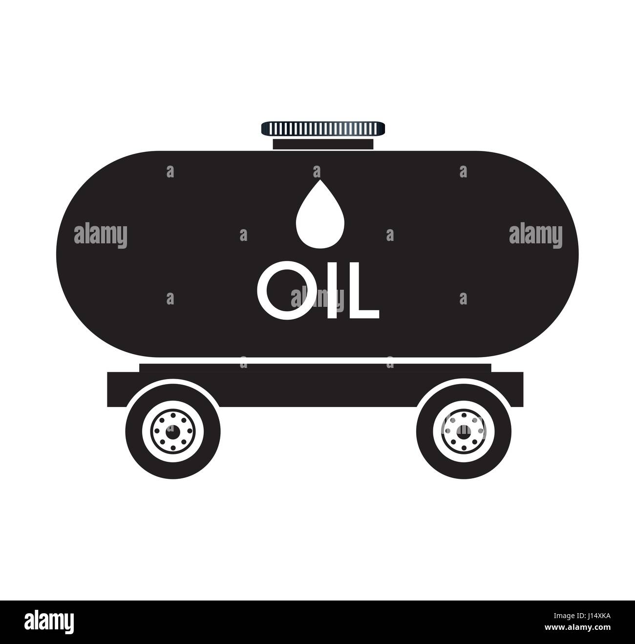 Oil tank truck icon Ausgeschnittene Stockfotos und -bilder - Alamy