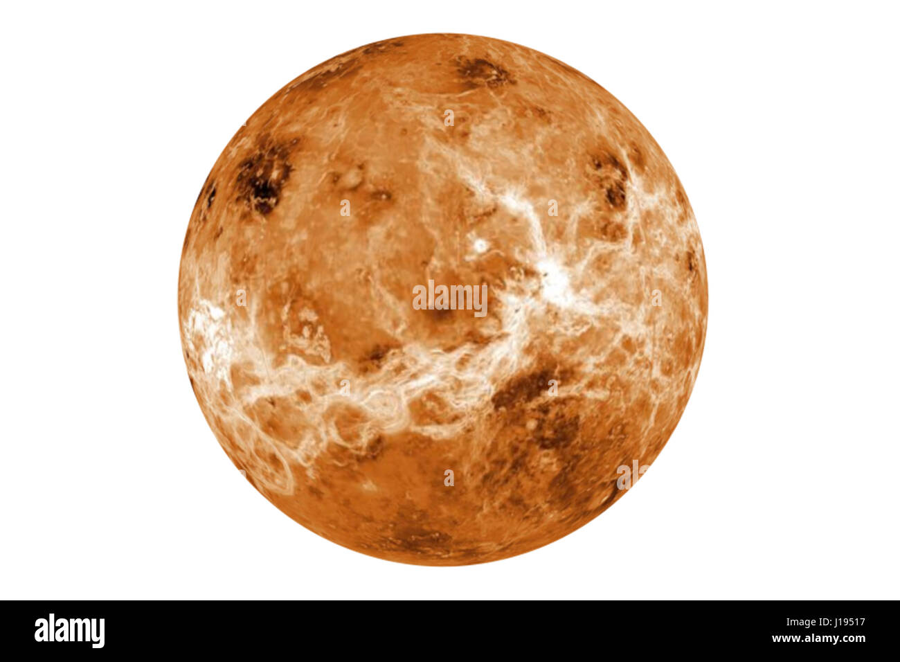 Hochdetaillierte Venus Planeten isoliert weiss. Elemente dieses Bildes ...