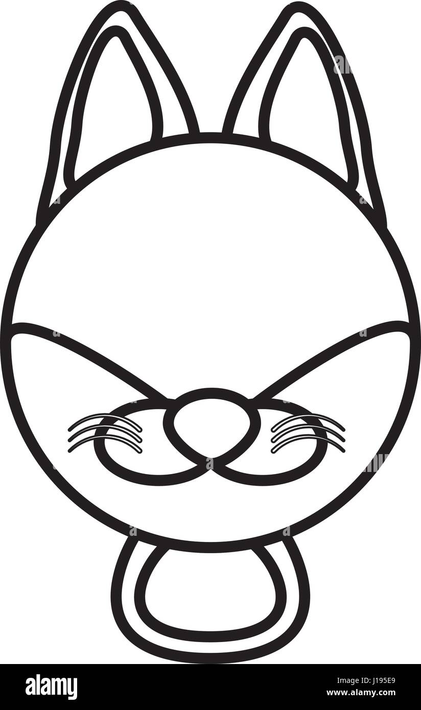 Umriss Fuchs Kopf Tiere Stock-Vektorgrafik - Alamy
