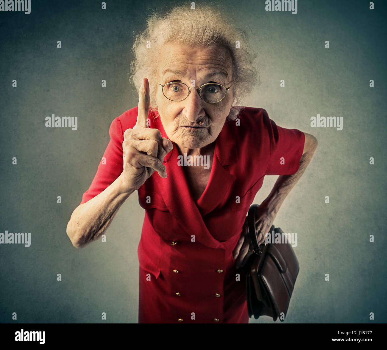 Alte Dame streng Stockfotografie - Alamy