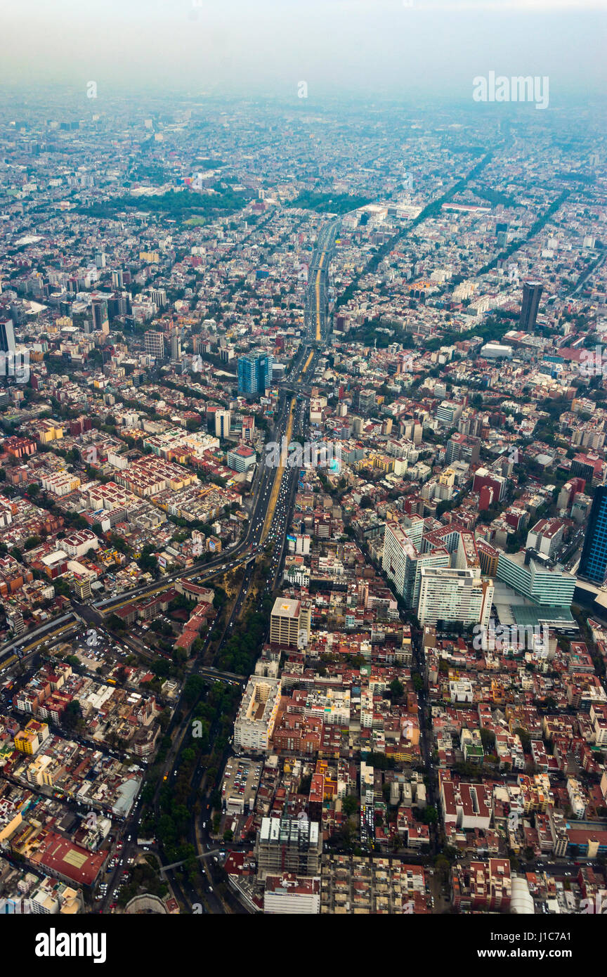 Luftaufnahme des Stadtbildes, Mexiko-Stadt, Distrito Federal, Mexiko Stockfotografie - Alamy