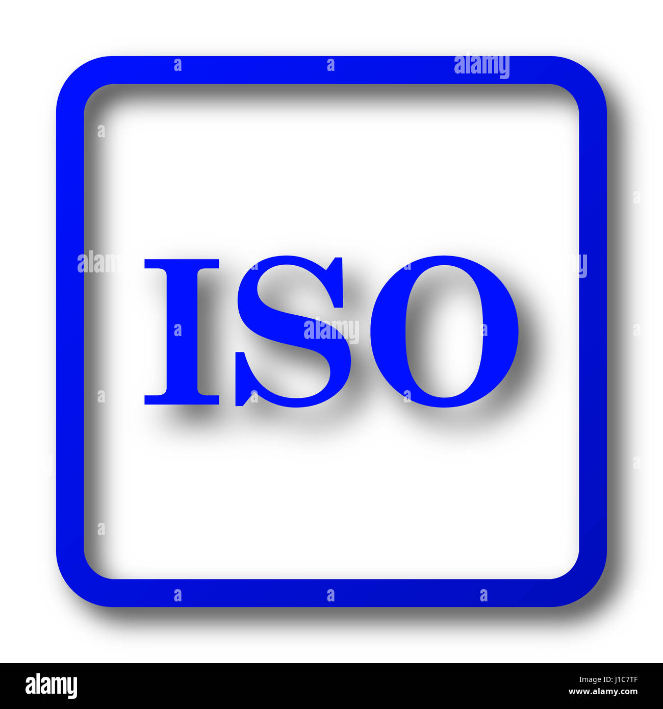 ISO-Symbol. ISO-Website-Taste auf weißem Hintergrund Stockfotografie ...