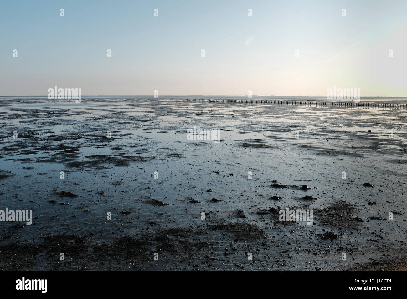 Wattenmeer auf Rømø, eine dänische Insel in der UNESCO bezeichnet ...