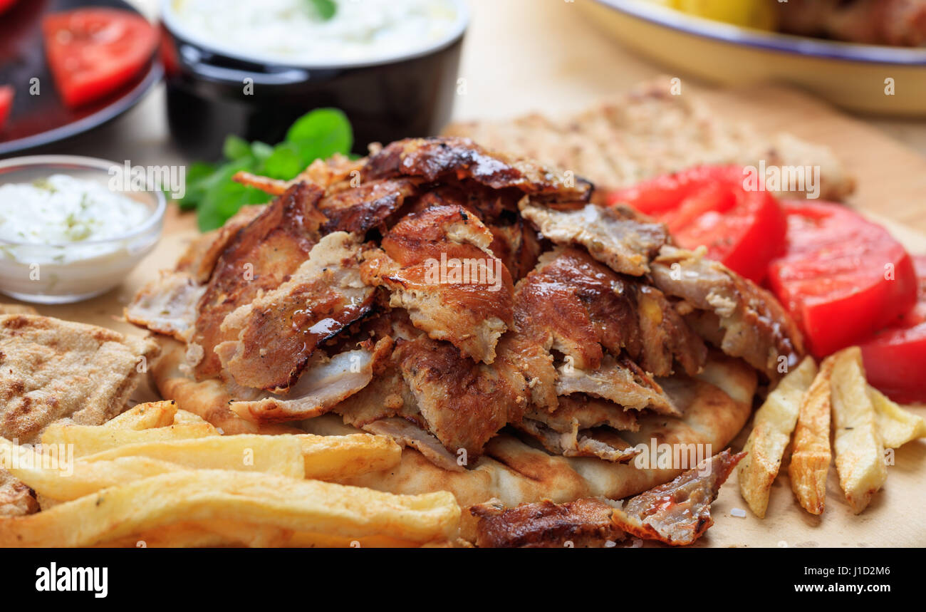 Gyros Pita Greece Stockfotos & Gyros Pita Greece Bilder - Alamy
