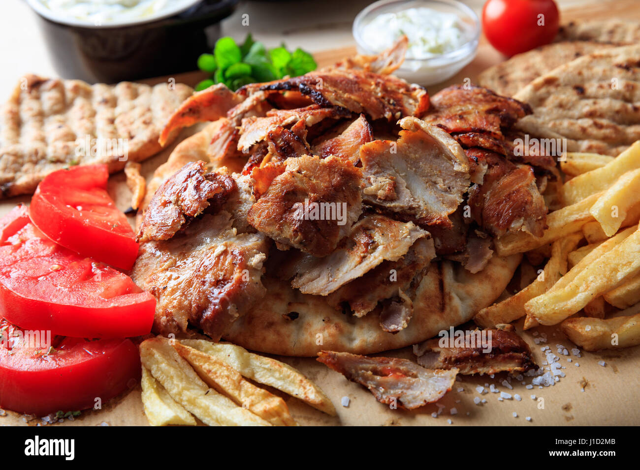 Gyros Pita Greece Stockfotos & Gyros Pita Greece Bilder - Alamy