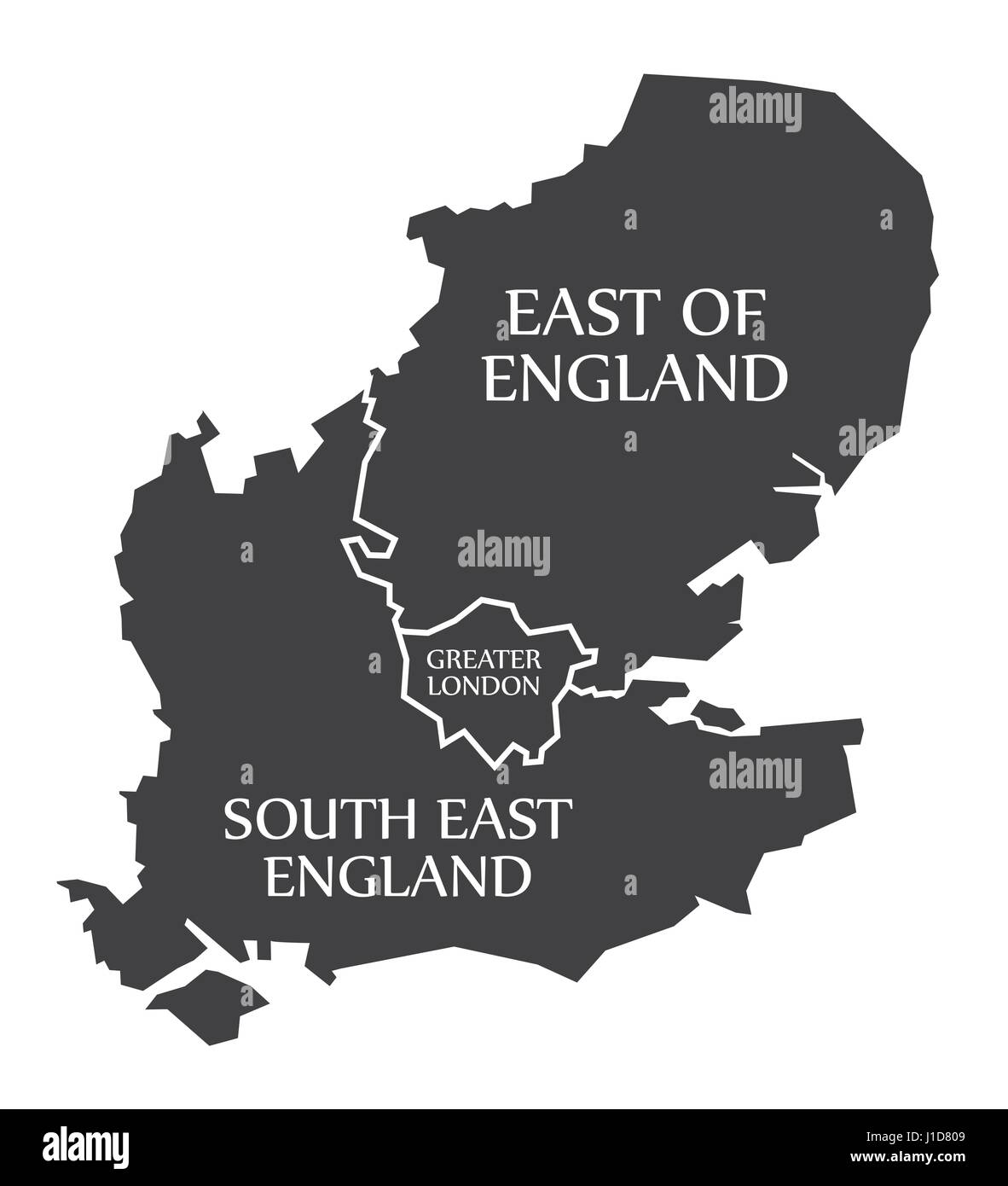 South east england map -Fotos und -Bildmaterial in hoher Auflösung – Alamy