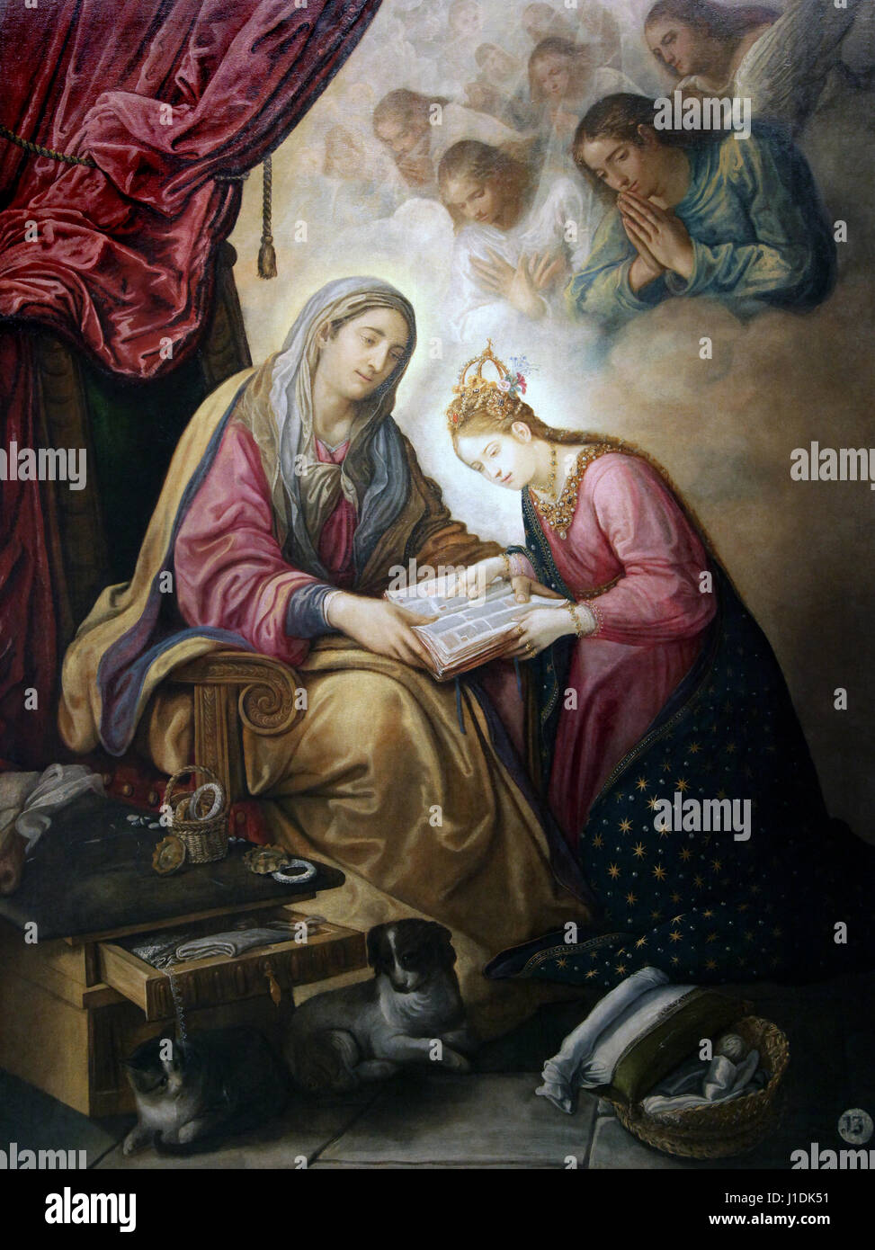 Heilige Anna Lehrt Die Jungfrau, Um 1610 Zu Lesen Stockfotos und ...