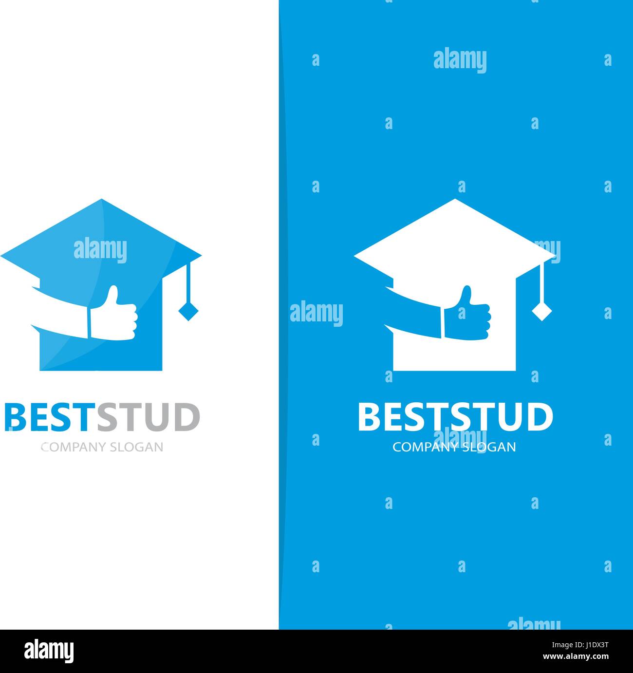 Vektor der graduate Hut und wie Logo-Kombination. Studium und beste ...