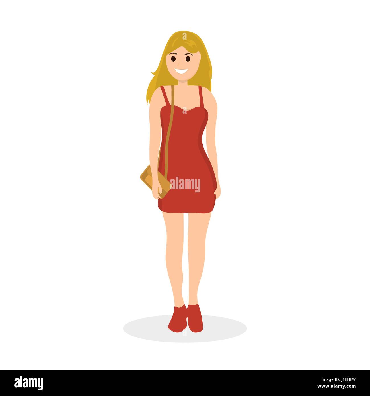 Junge Frau cartoon Stock-Vektorgrafik - Alamy