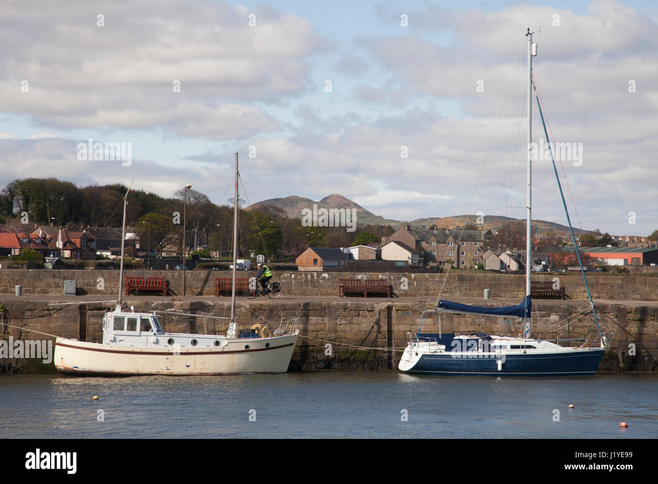 Yachten im Hafen von Fisherrow auf die Firth of Fourgh, Edinburgh ...