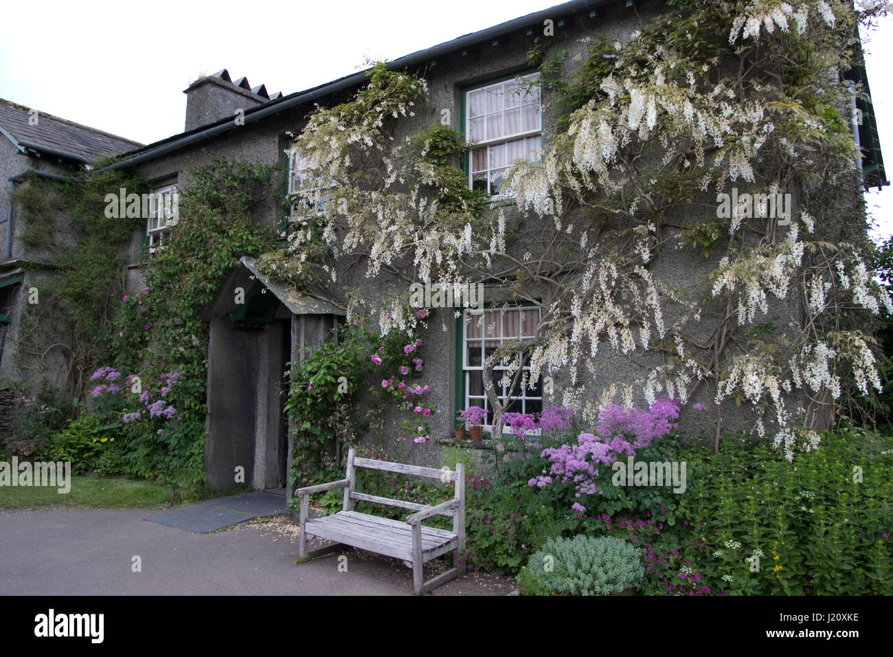 Beatrix Potter Haus und Garten Hawkshead nahe Sawrey Seenplatte Cumbria ...