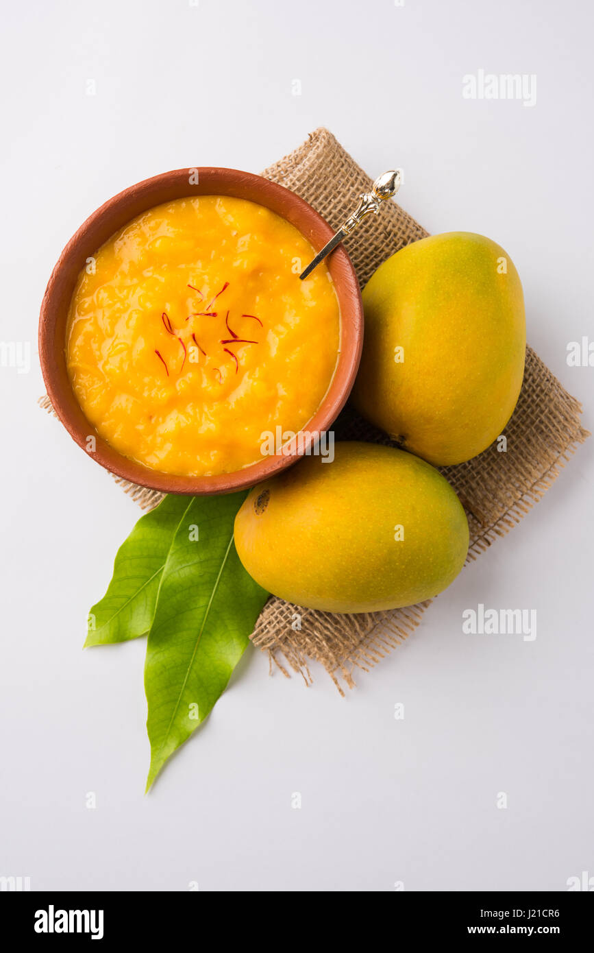Alphonso Mango Pulp oder Hapus Aam Ras oder Amba Ras in Marathi ...