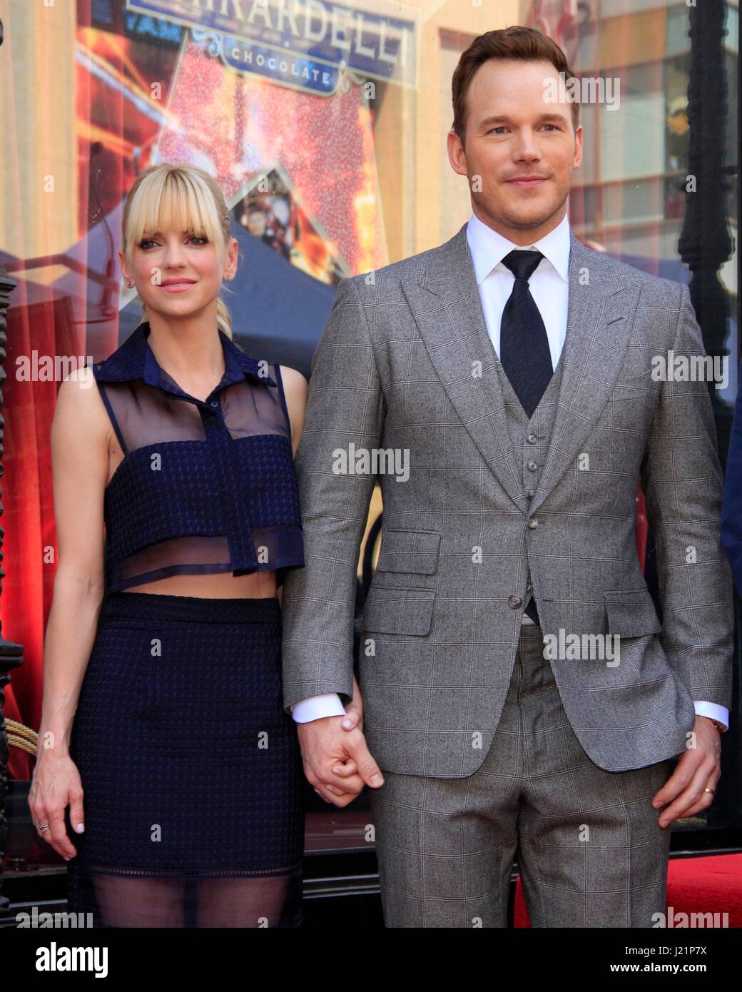 Los Angeles, CA, USA. 21. April 2017. Anna Faris, Chris Pratt bei der ...