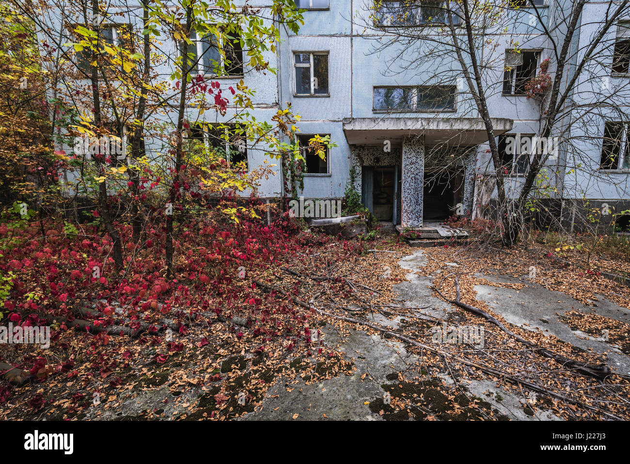 Wohnblock in Pripyat ghost Stadt von Tschernobyl Nuclear Power Plant ...
