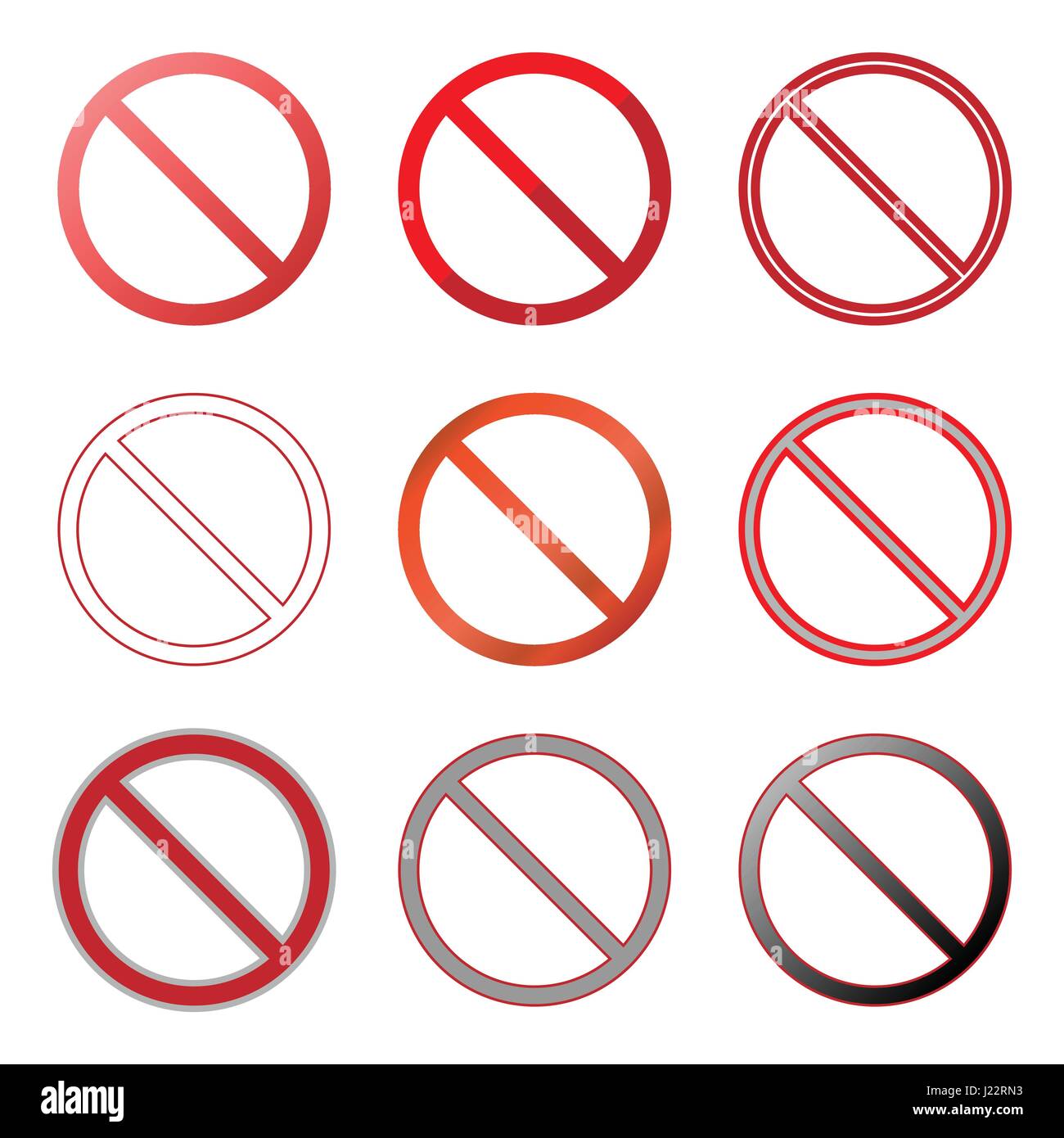 Verbotene symbole Ausgeschnittene Stockfotos und -bilder - Alamy