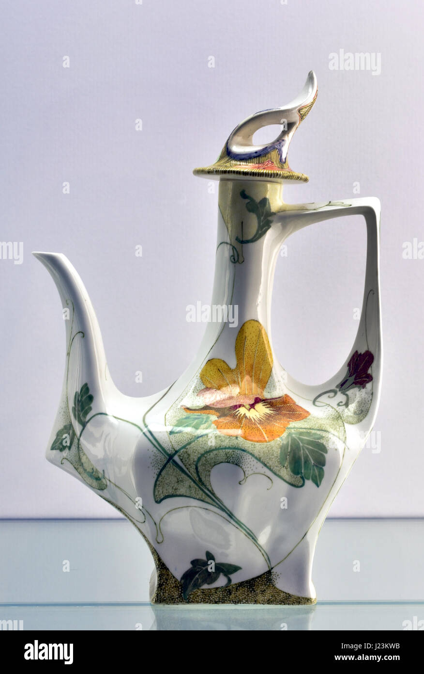 Teekanne design, 1904, Wilhelmus Petrus Hartgring, Maler, C.W.J.Hart ...