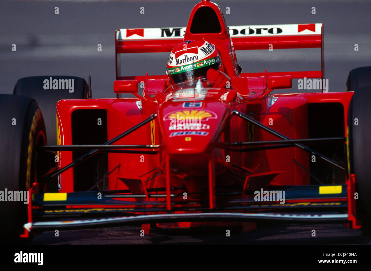 F1, Ferrari, Eddie Irvine, Belgien GP, Spa, 1997 Stockfotografie - Alamy