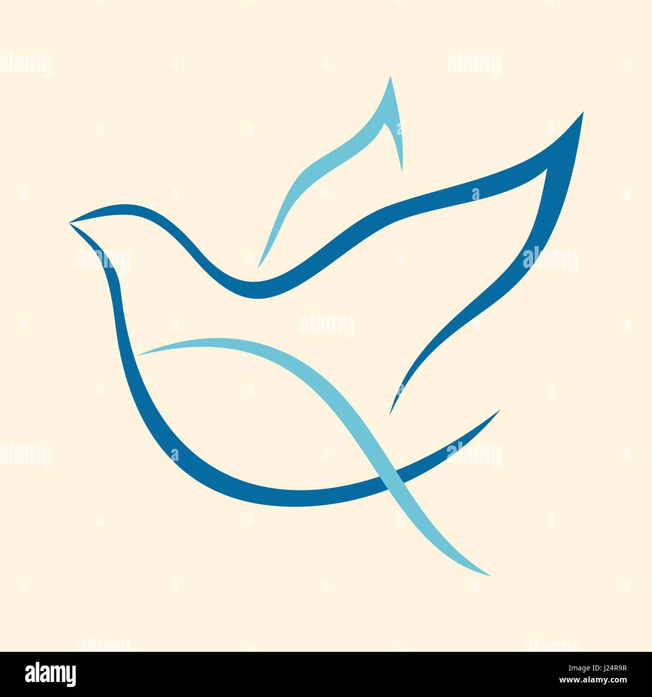 Christliche Print. Bibel-Symbole. Christliche Fisch und Taube Stock ...