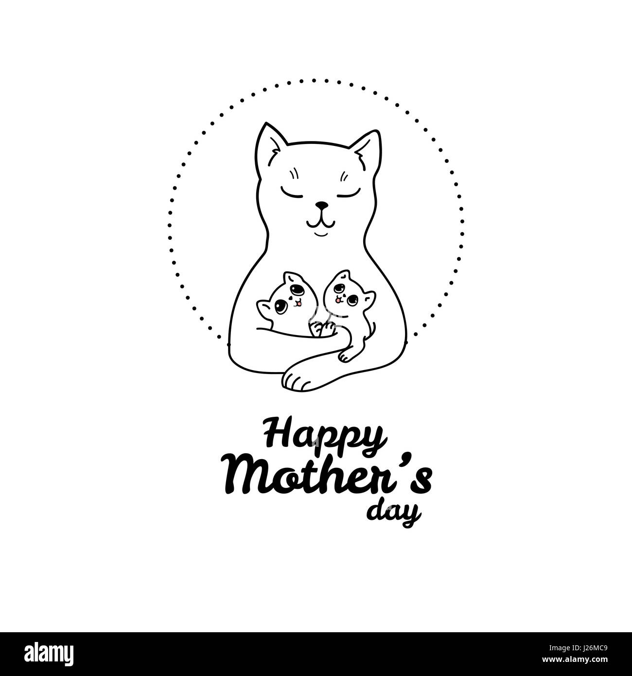 Mother baby cartoon illustration -Fotos und -Bildmaterial in hoher ...