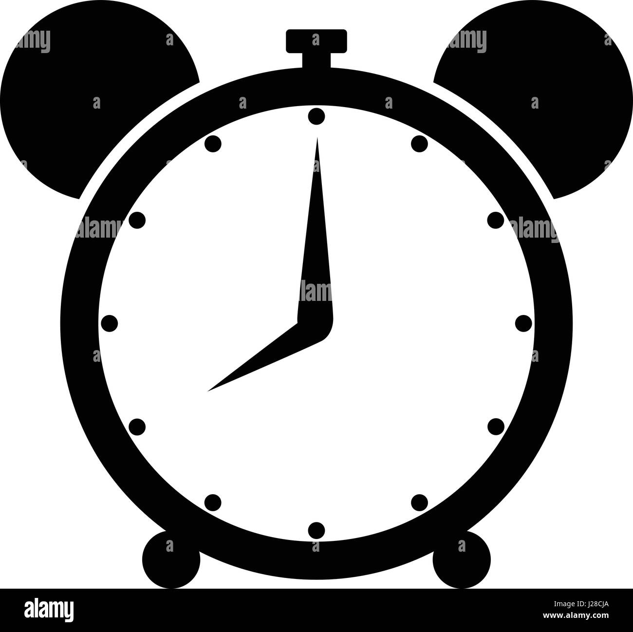 Wecker-Symbol Vektor Icon, aufwachen, aufstehen, Konzept, Zeit melden ...