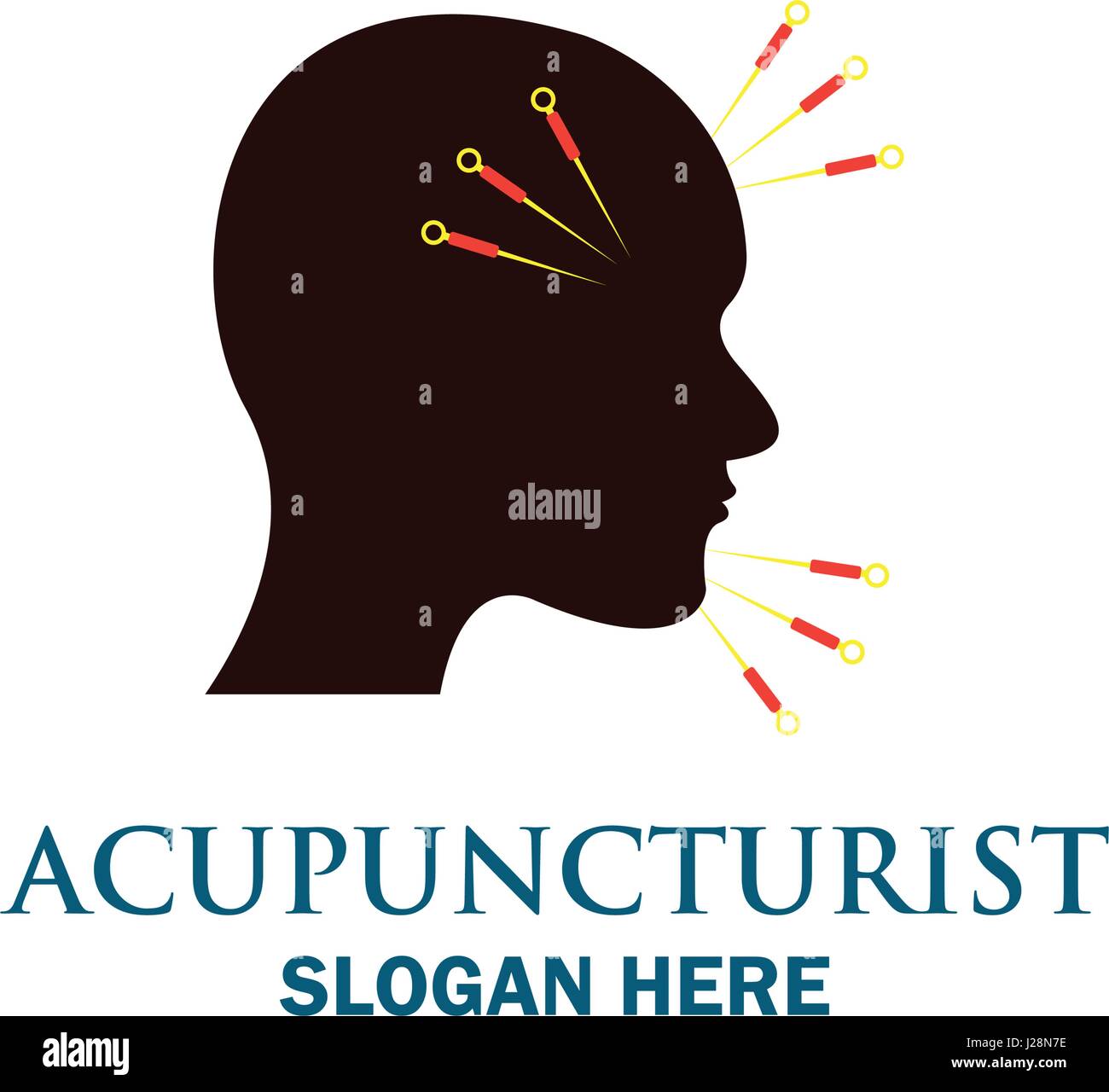 Akupunktur Therapie Logo mit Text Platz für Ihr Slogan / Motto, Vektor ...