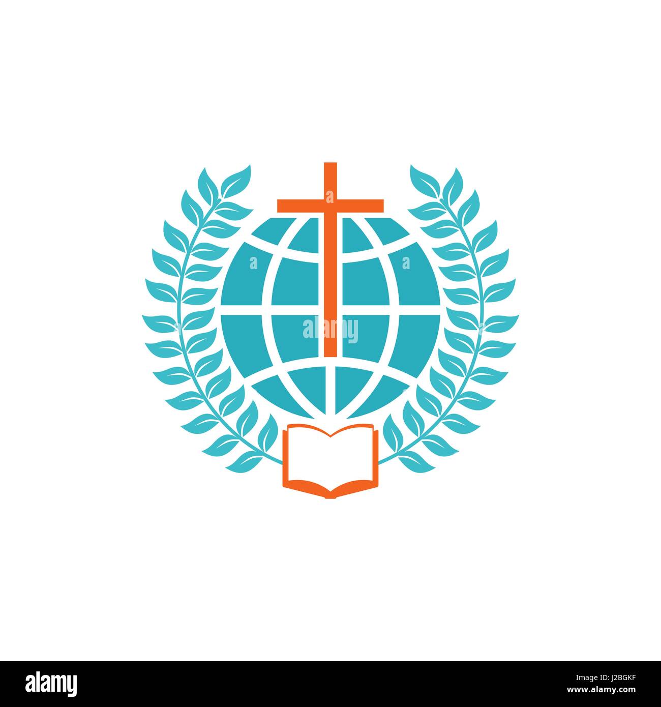 Kirche-Logo. christliche Symbole Stock-Vektorgrafik - Alamy