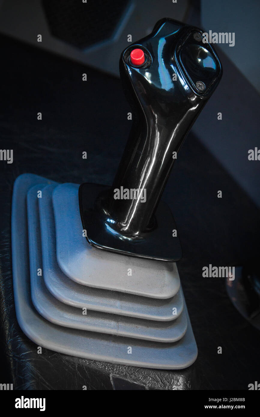 Eines der Sidesticks in einem A320 Cockpit. Rechten Seite, erster ...