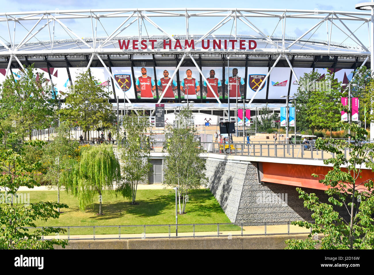 Queen Elizabeth Olympic Park Stratford Newham London England UK Rasen