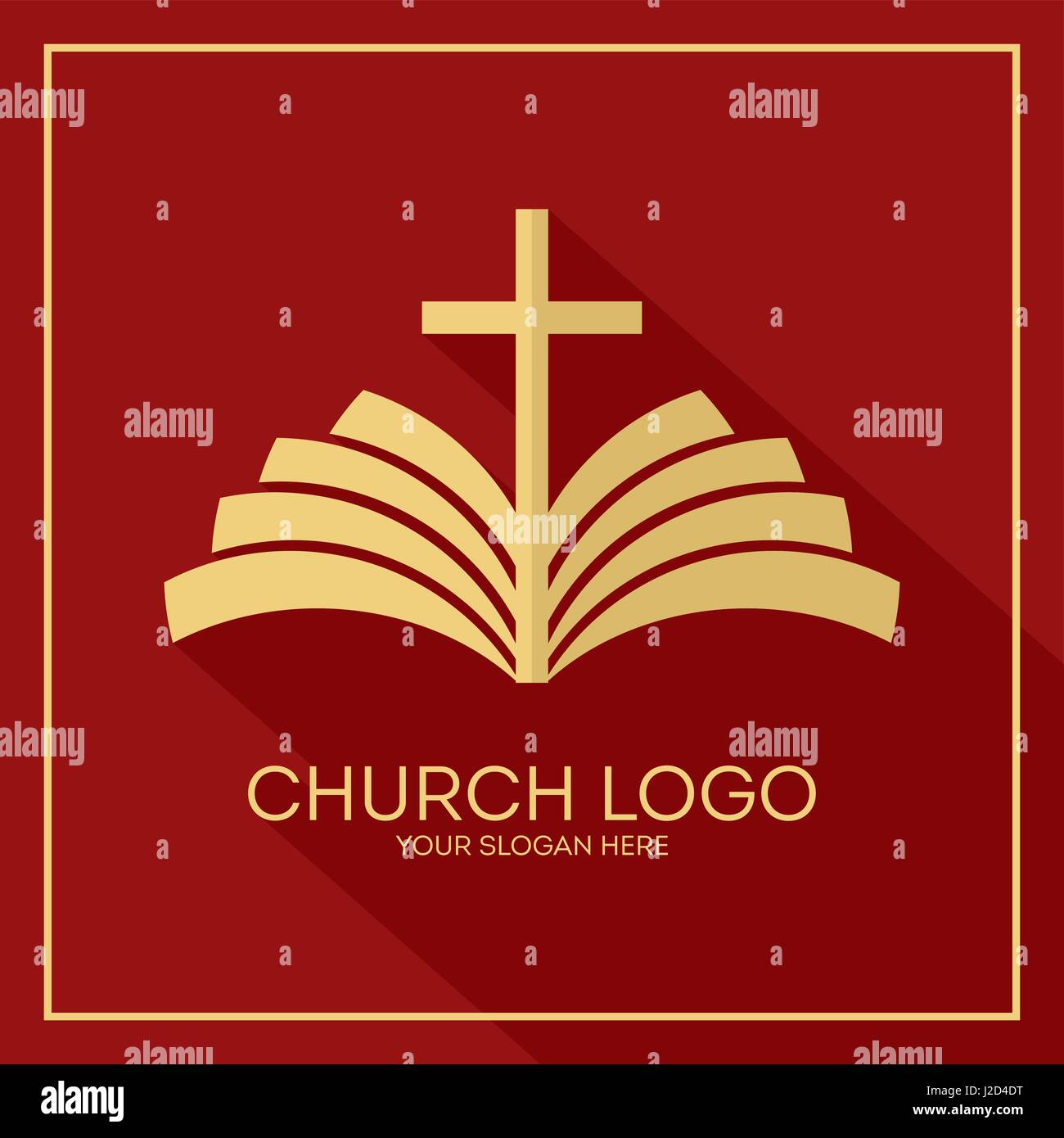 Logo der Kirche. Christliche Symbole. Die Größe und die Herrlichkeit ...