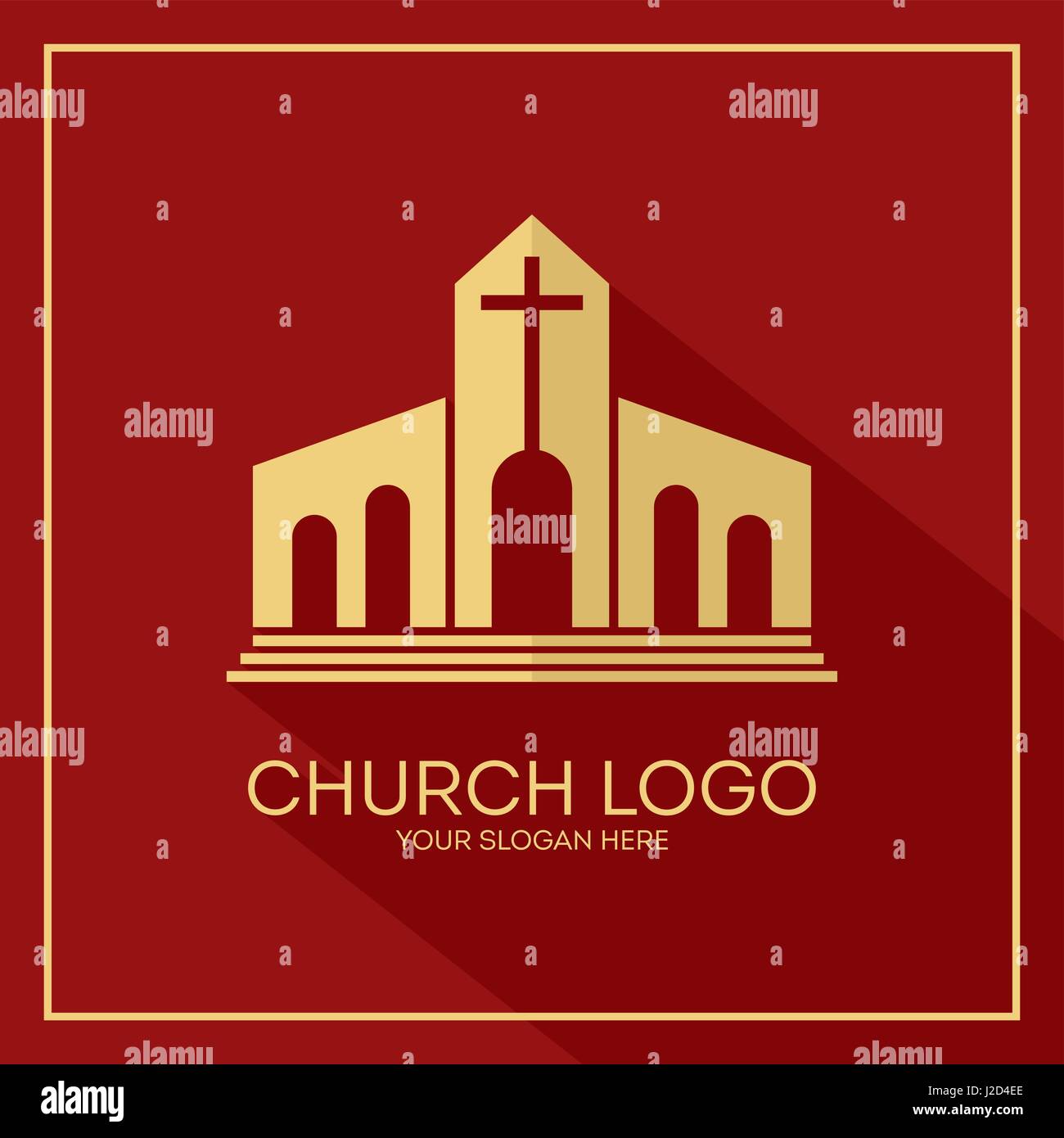 Logo der Kirche. Christliche Symbole. Erhöhung des Heiligen Kreuzes ...