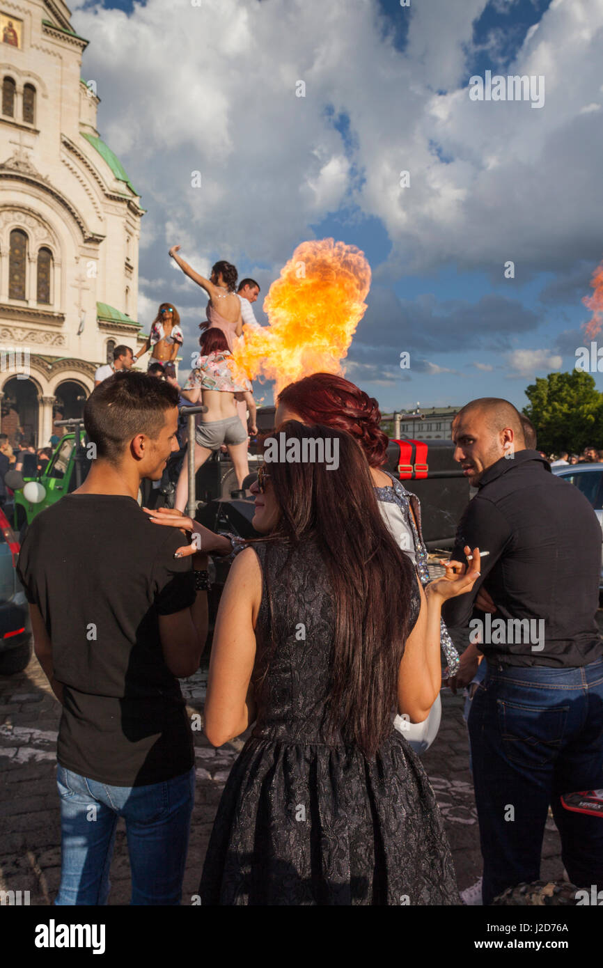 Bulgarien, Sofia, Ploshtad Alexander Nevski Square, bulgarische ...