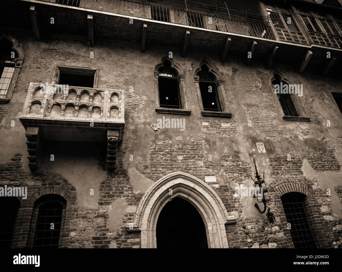 Balkon von Romeo und Julia in Verona, Italien. Romeo und Julia Balkon ...