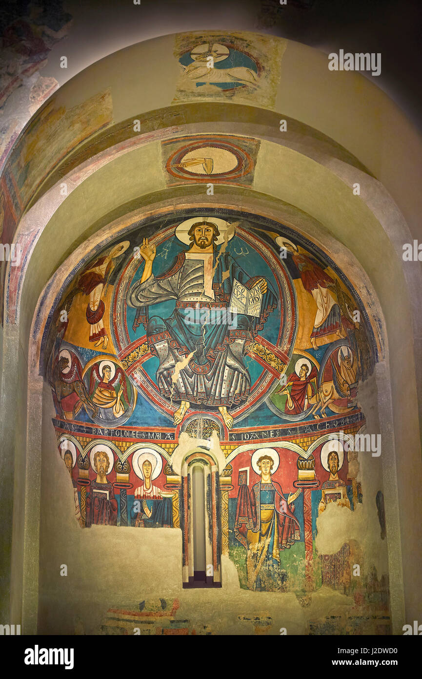 Die romanische Apsis der Sant Clement de Taull um 1123, Fresken ...