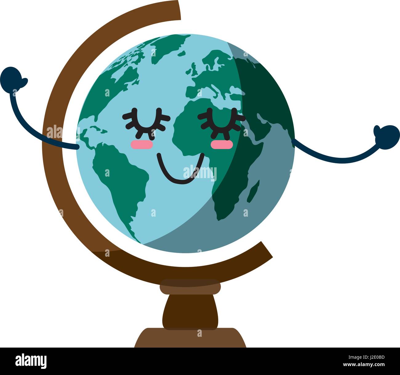 Welt Welt cartoon Stock-Vektorgrafik - Alamy