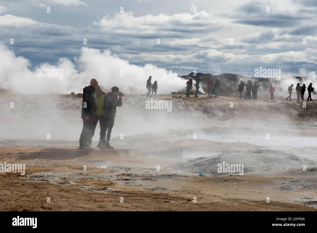 Nordosten Islands, Namaskard. Namafjall (aka Hverir) geothermischen ...
