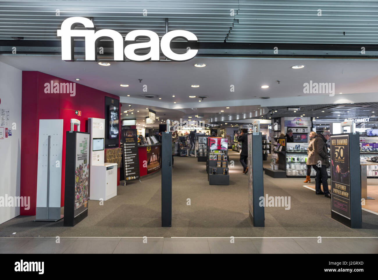 Fnac Belgien Shop-Logo Shop in Antwerpen Stockfotografie - Alamy