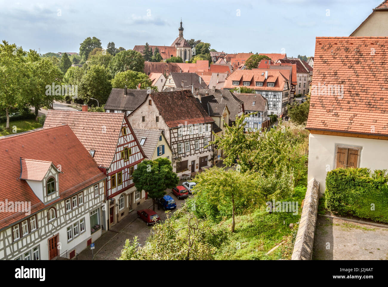 Mittelalterliche Altstadt von Bad Wimpfen, Baden Württemberg ...