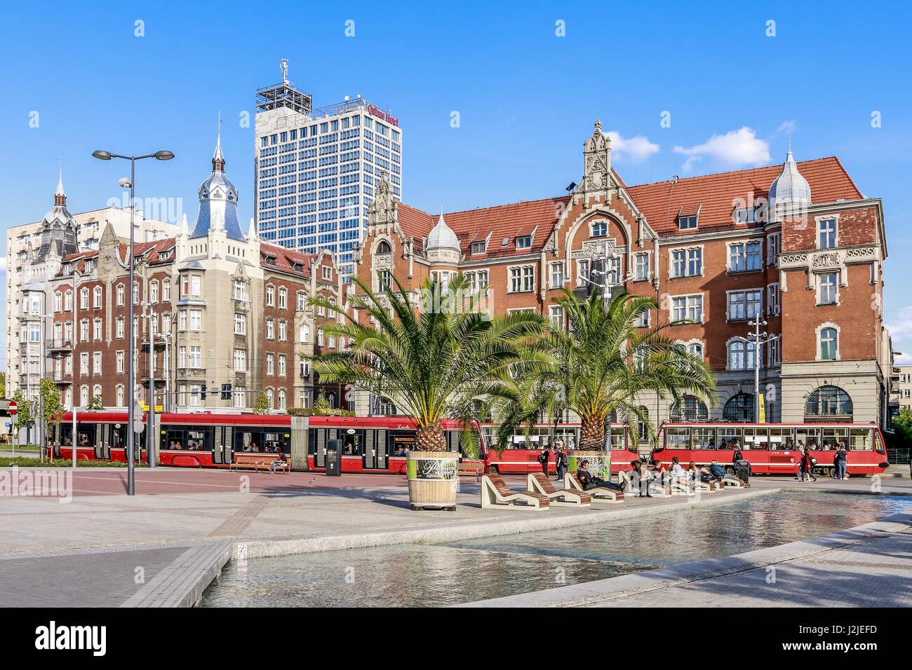 Stadtzentrum von Katowice, Polen Stockfotografie - Alamy