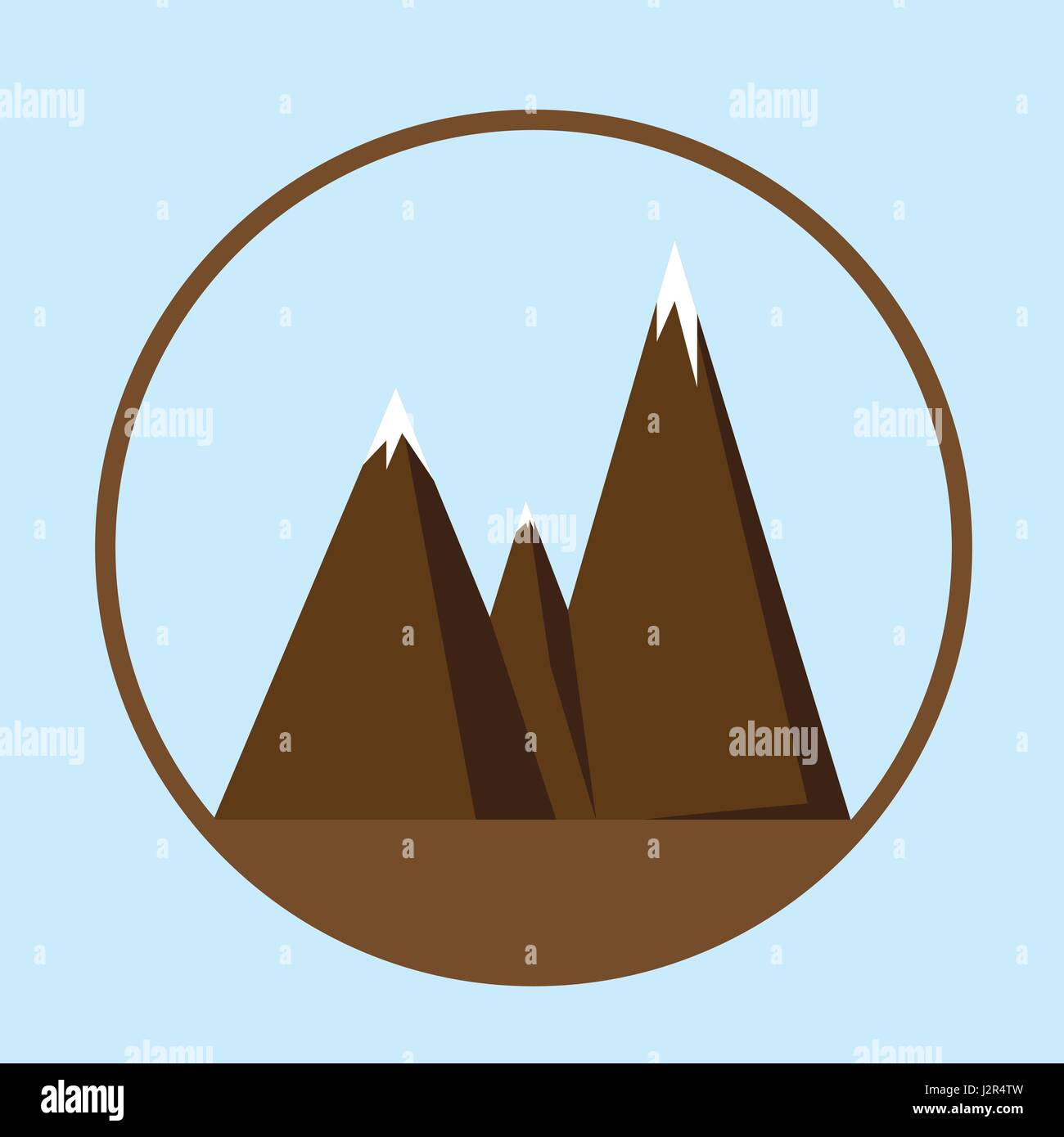 Bild der Berge. Die Symbol-Tourismus, Natur. Einsetzbar als ein Logo ...