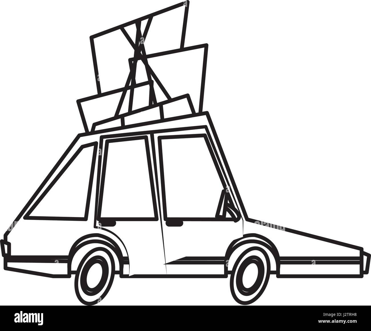 Comic auto urlaub Stock-Vektorgrafiken kaufen - Alamy