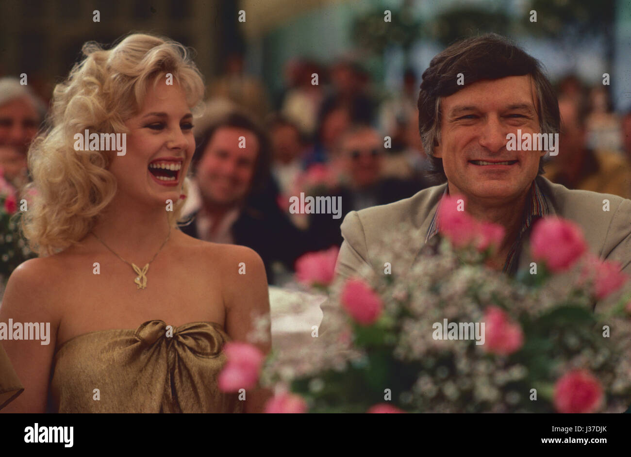 Los Angeles.CA.USA. BIBLIOTHEK: Hugh Hefner mit Dorothy Stratten ...