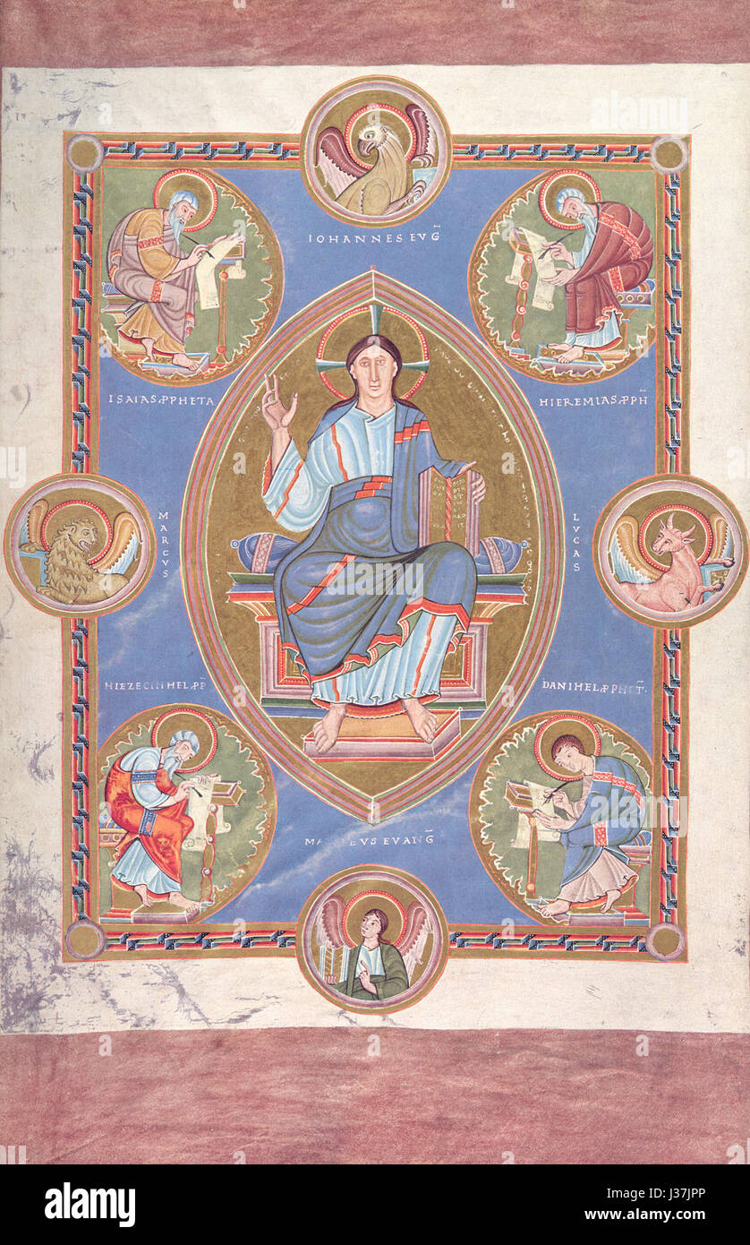 Codex Aureus Epternacensis Folio 2 verso Stockfotografie - Alamy