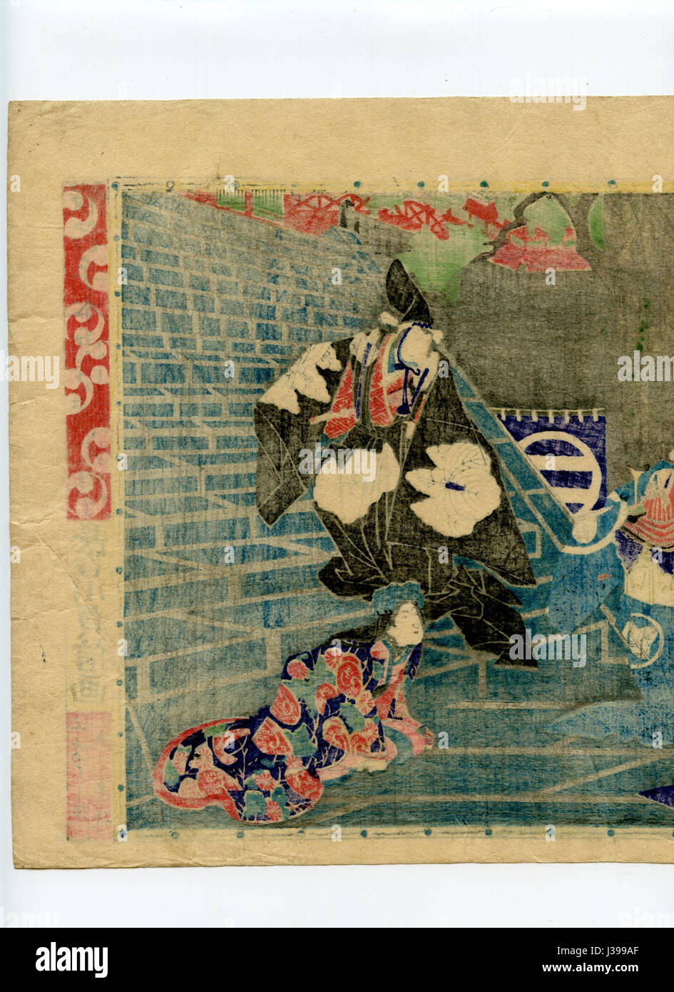 Die „Chushingura“-Szene, die Asano und Kira darstellt, fängt einen entscheidenden Moment aus der ...