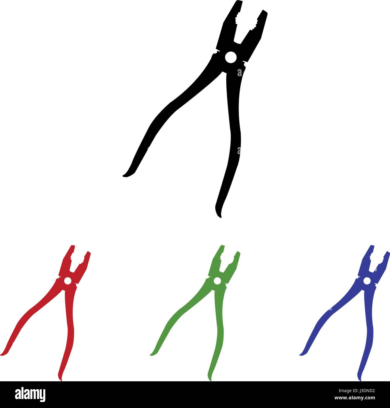 Vektor-Zange-Symbol auf weißem Hintergrund Stock-Vektorgrafik - Alamy