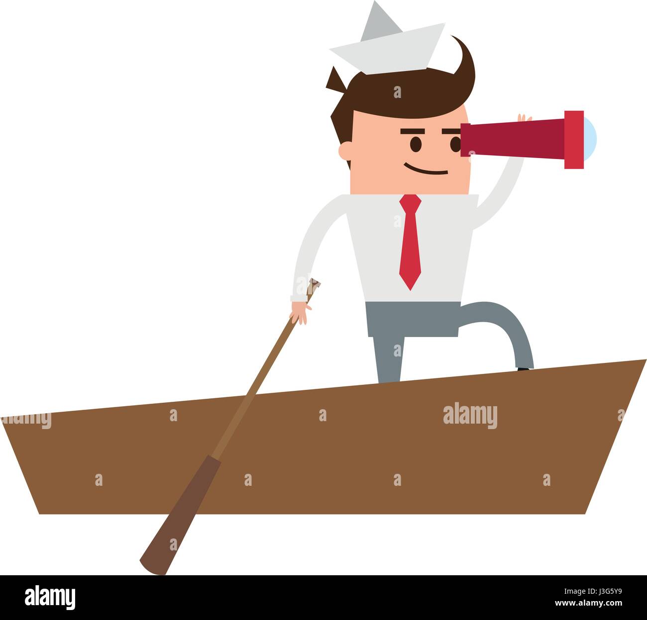 Cartoon Rowing Boat Stock-Vektorgrafiken kaufen - Alamy