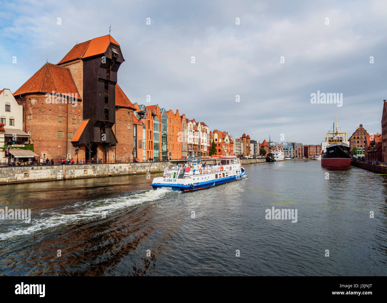 Polen, Westpommern, Danzig, Altstadt, Mottlau und mittelalterlichen ...