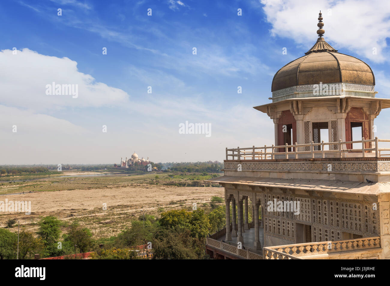 Agra Fort musamman Burj Kuppel mit weißem Marmor Architektur und ...