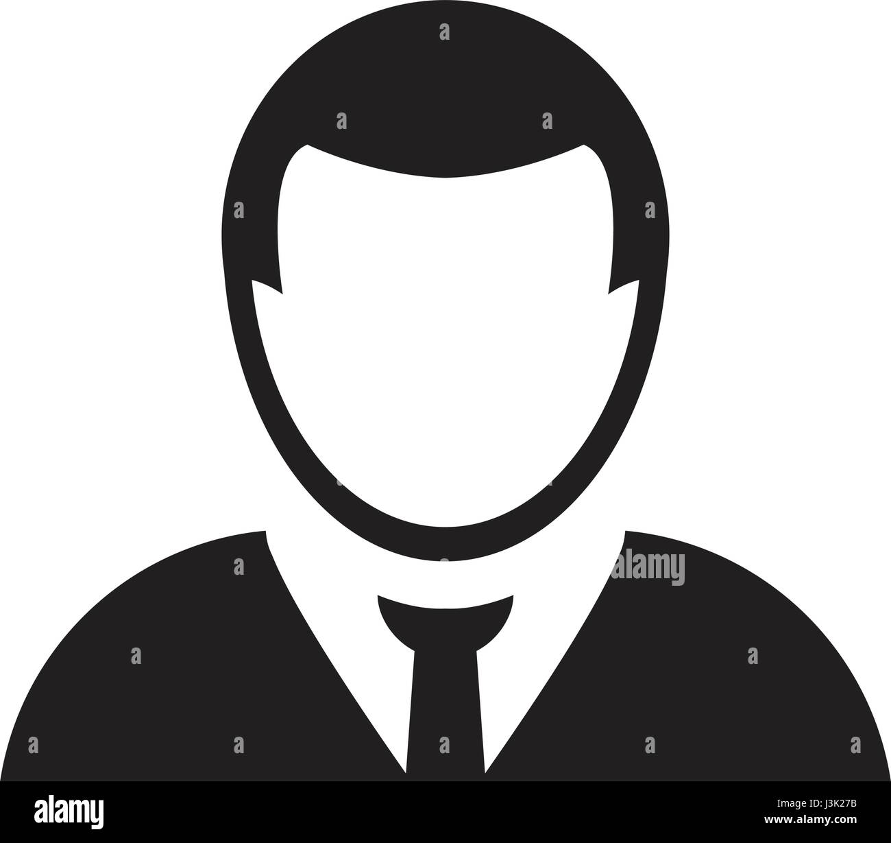 Mann User Icon Vector Person Profil Avatar Glyphe Piktogramm Abbildung ...