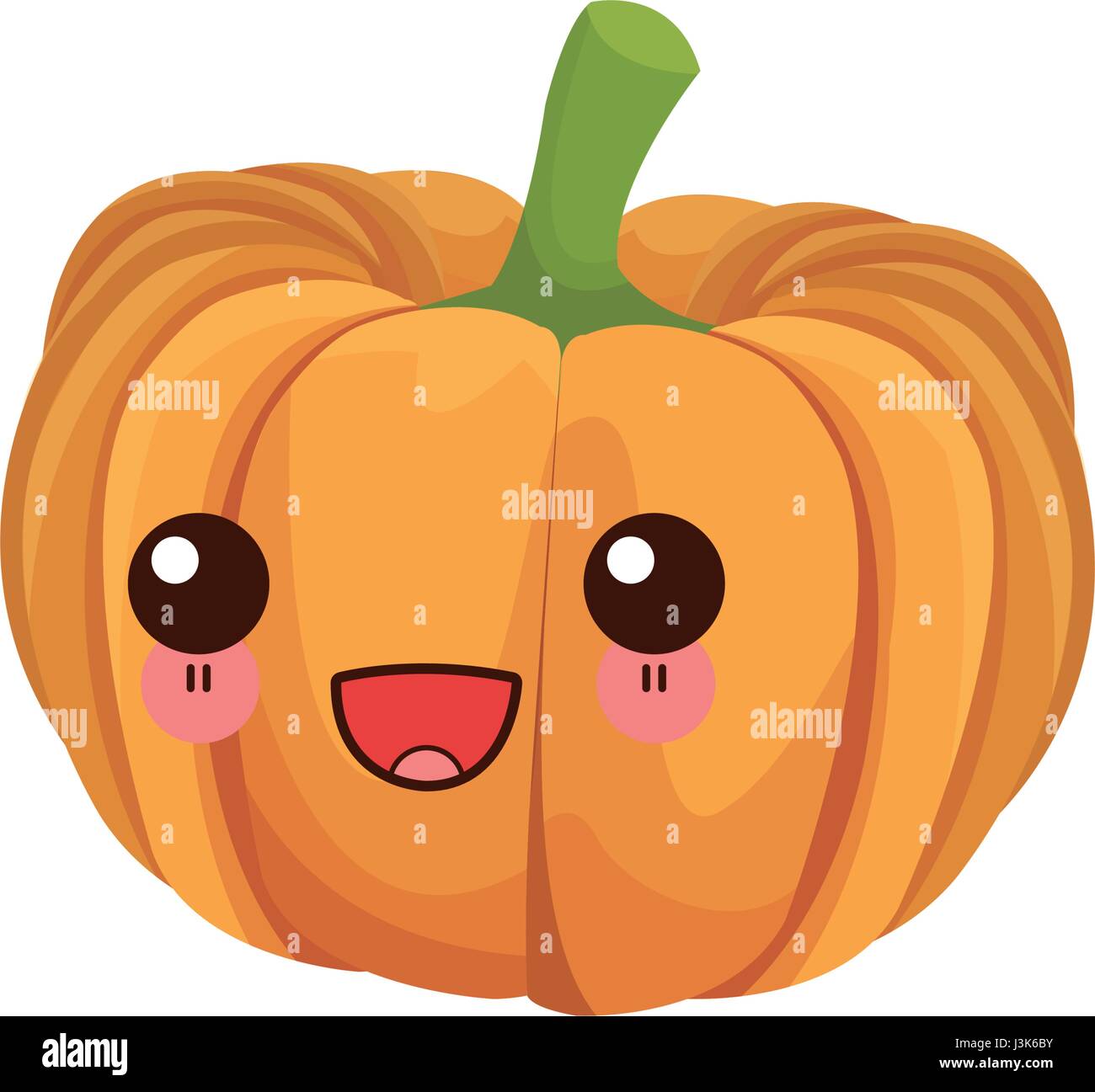 Kawaii Kürbis Gemüse frische Lebensmittel Bild Stock-Vektorgrafik - Alamy